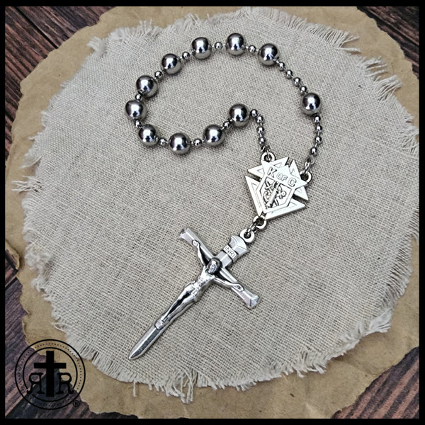 Knights of Columbus WWI Combat POCKET Rosary - KofC Catholic Gifts